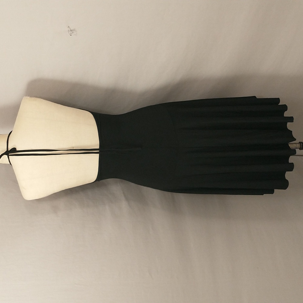 Sexy Slinky Knit Dress Black Plunge Neckline Stretch … - Gem